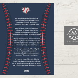 Senior Baseball Team Print Instant Download Baseball Player Quote Sign ...