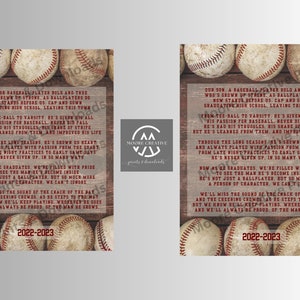 Baseball Team Printable Instant Download B-ball Motivational Memory ...