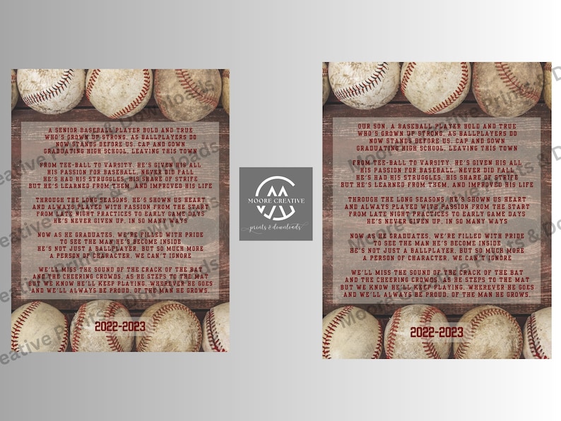Baseball Team Printable Instant Download B-ball Motivational Memory ...