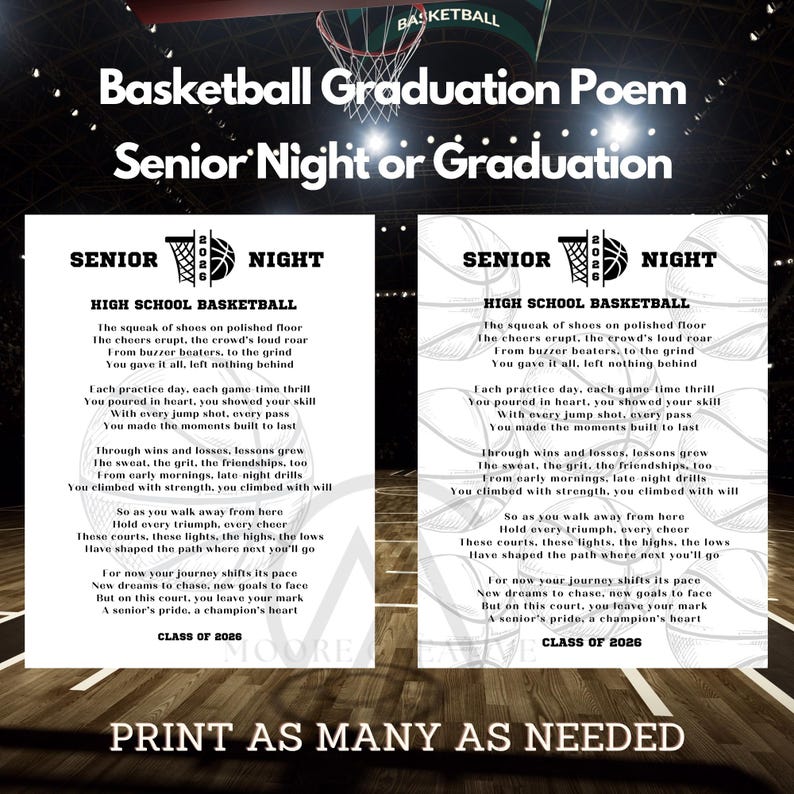 Basketball Senior Night Gifts Girls Basketball Senior Night Ideas Boys ...
