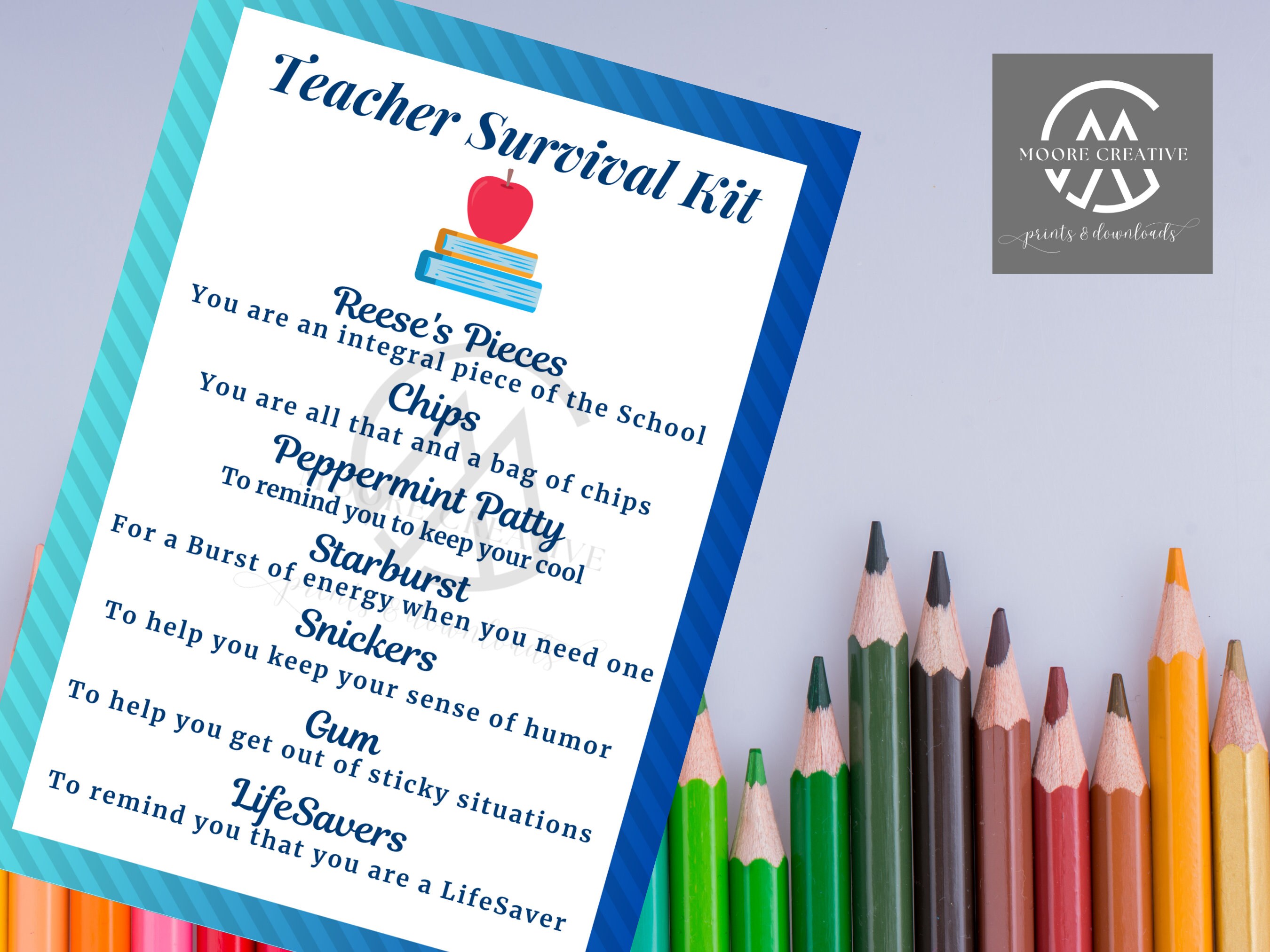 Teacher Survival Kit Printable Back to School Gift Tags - Etsy