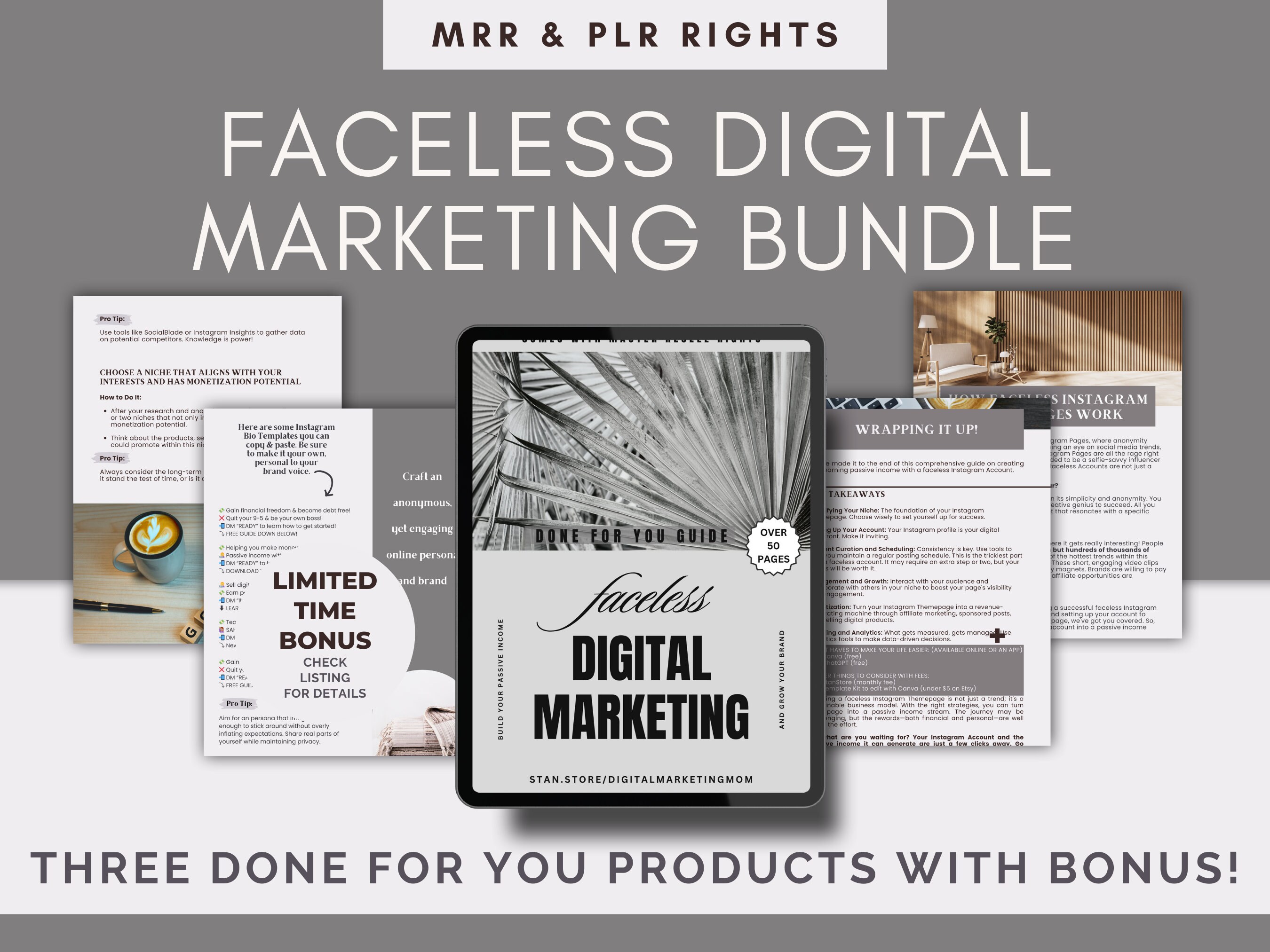 Faceless Marketing Bundle, Done for You, Mrr, Master Resell Rights ...