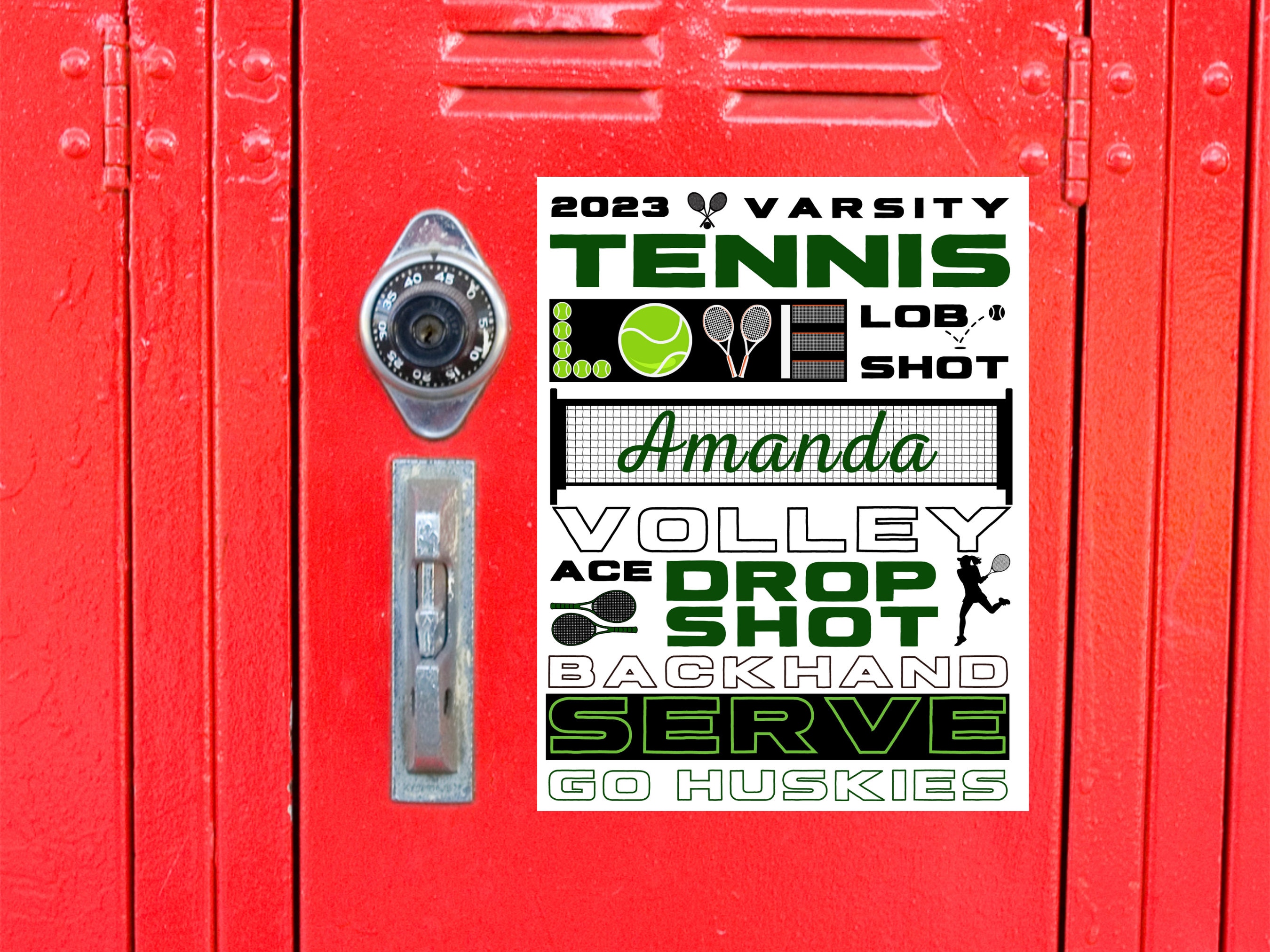 Boys Tennis Signs Girls Tennis Signs Team Spirit Tournament Decoration ...