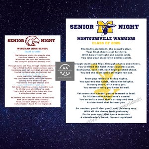 Cheerleader Poem Cheer Team Gift Senior Cheerleader Cheerleading Poem ...