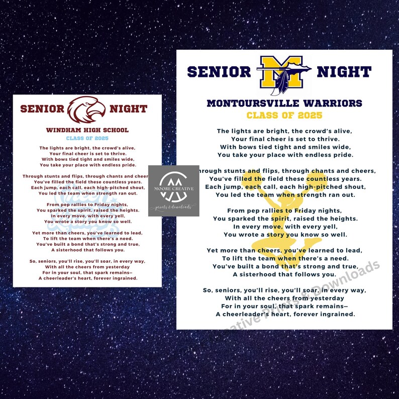 Cheerleader Poem Cheer Team Gift Senior Cheerleader Cheerleading Poem ...