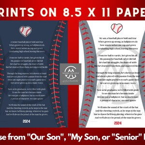 Senior Baseball Gift, Senior Baseball Mom Gift to Son 2025, Custom ...
