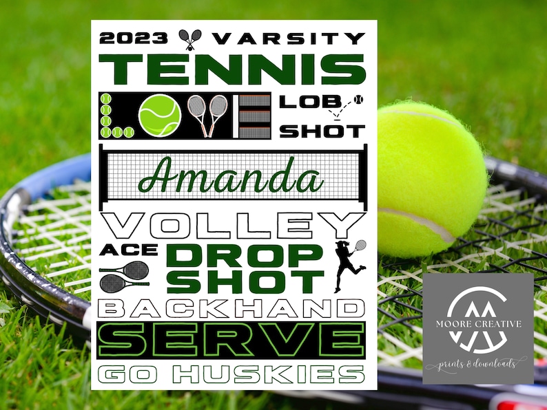 Personalized Tennis Signs for Team Spirit and Tournament Decoration - Etsy