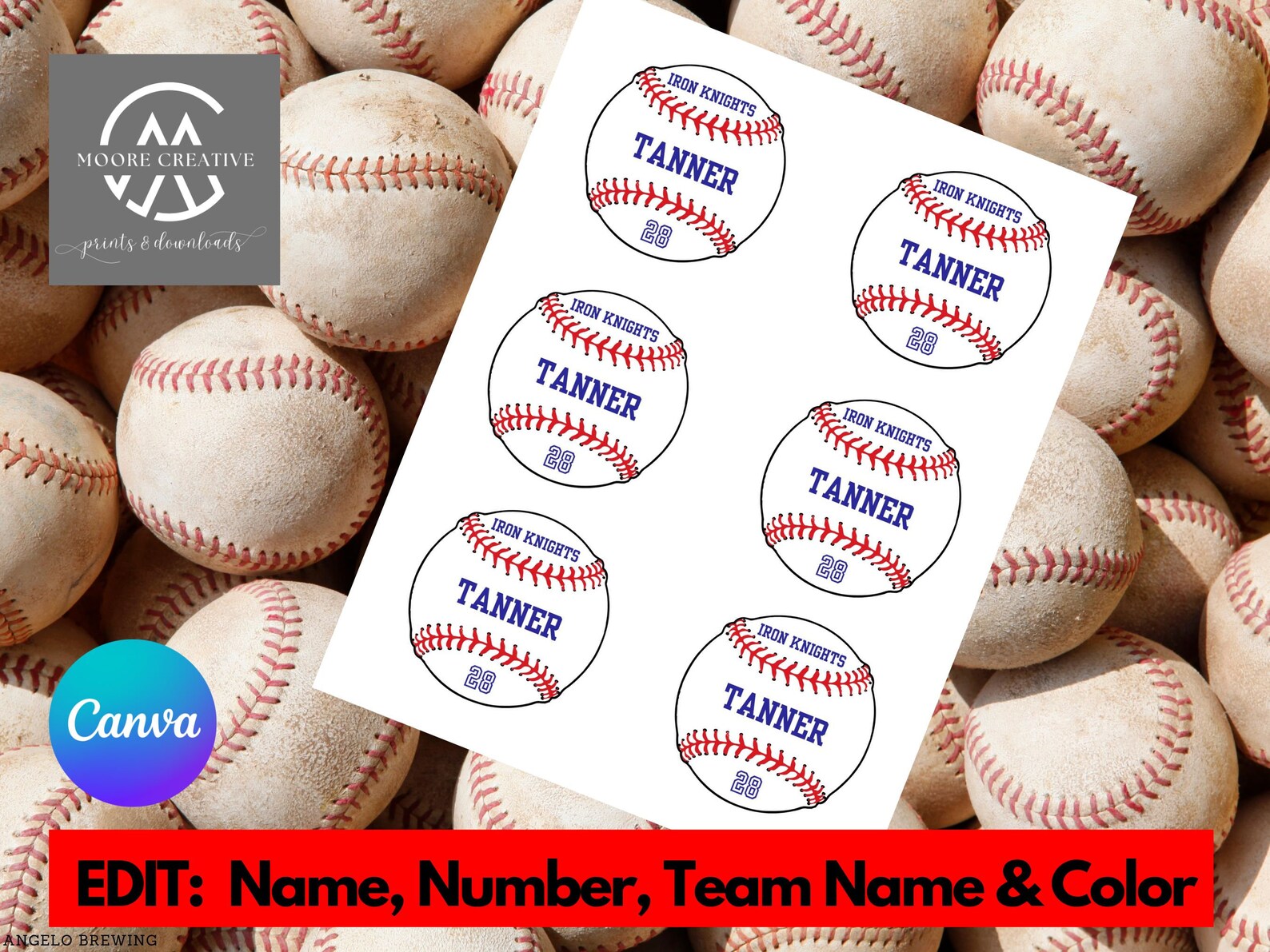 INSTANT DOWNLOAD Baseball 3 Personalized Favor Tags Edit in Canva ...