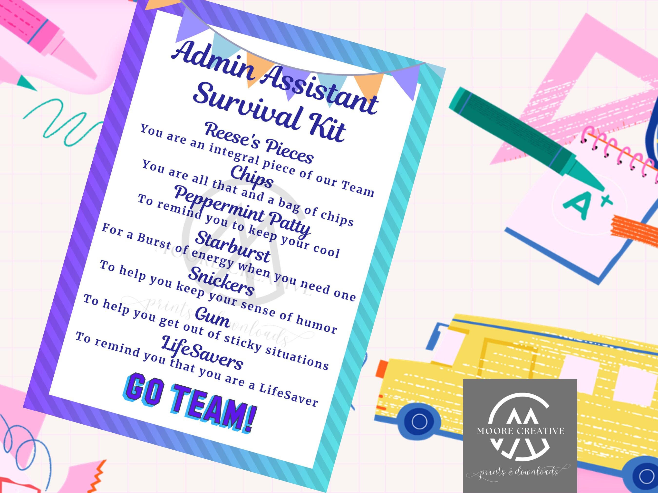 Administrative Assistant Survival Kit, Admin Assistant Gift Tags ...