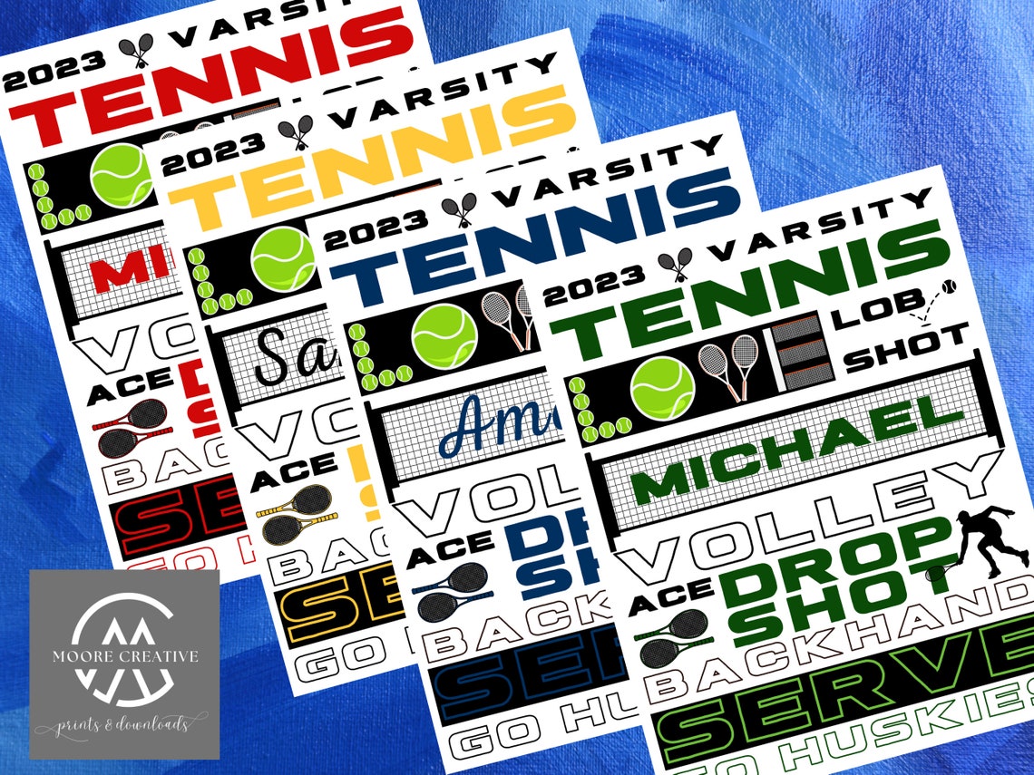 Boys Tennis Signs Girls Tennis Signs Team Spirit Tournament Decoration ...