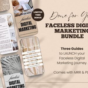 Faceless Marketing Bundle, Done for You, Mrr, Master Resell Rights, Digital Marketing, Instagram ...