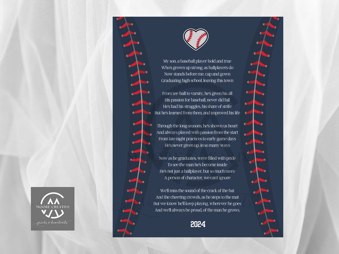 Baseball Team Gift 2025 | Instant Download | B-ball | Motivational ...