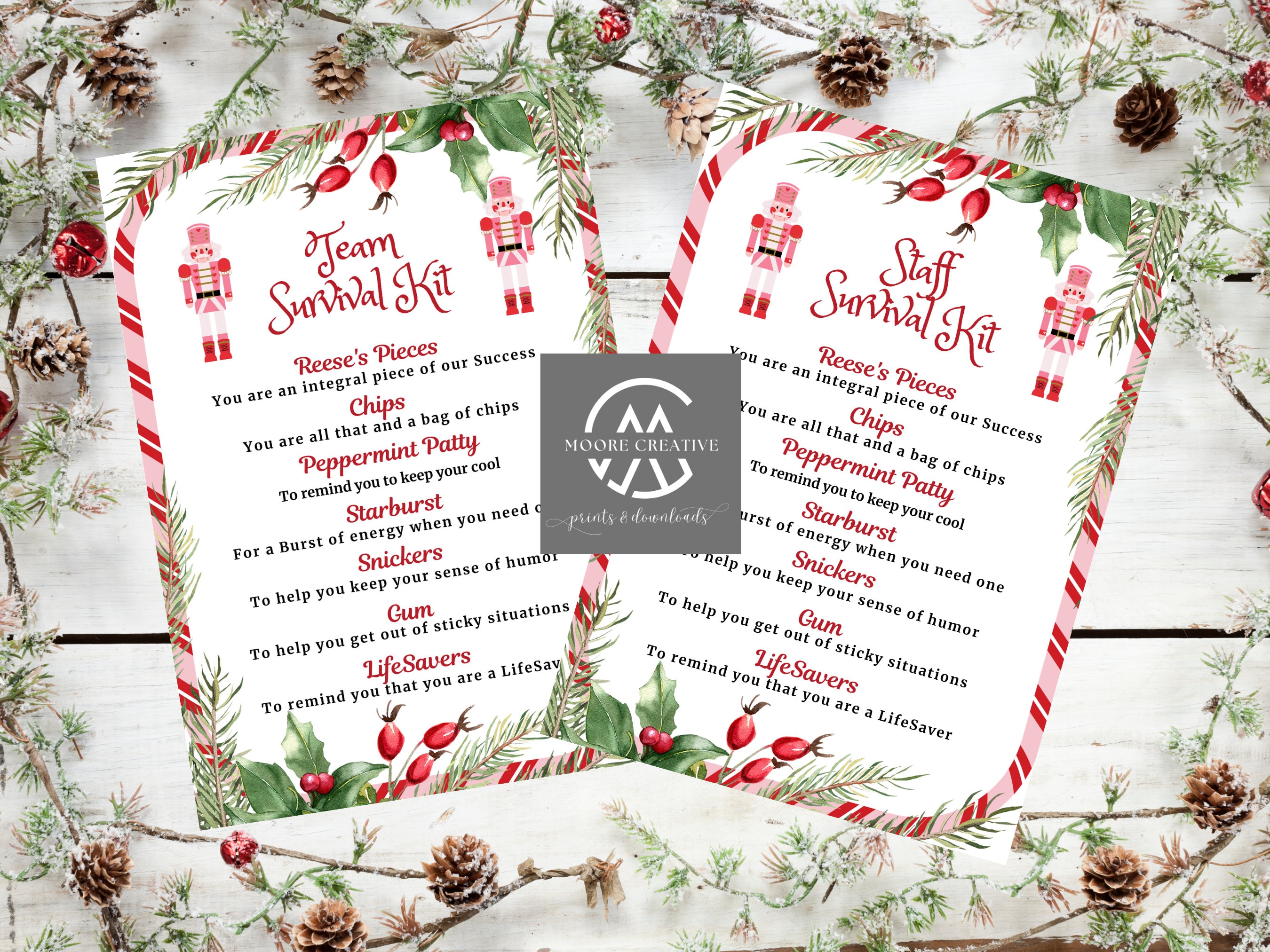 Christmas Survival Kit Printable Team Survival Kit Holiday Survival Kit ...