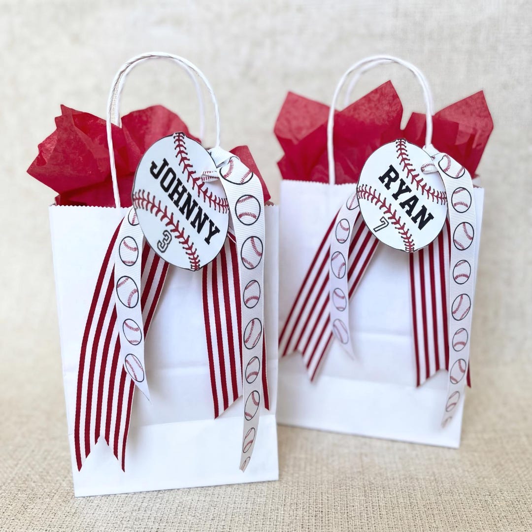 Baseball Team Gift Tags Editable Baseball Bag Tag Template Printable ...