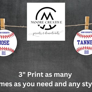 INSTANT DOWNLOAD Baseball 3 Personalized Favor Tags Edit in Canva ...