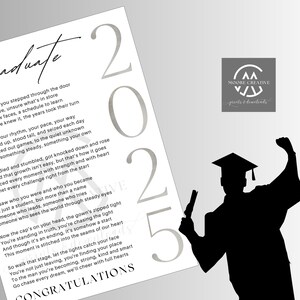 Poetry Graduation Gift, High School Graduation Poem for Him, Class of ...