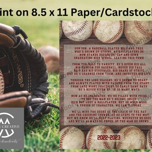 Baseball Team Printable Instant Download B-ball Motivational Memory ...
