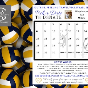 Volleyball Calendar Fundraiser | Volleyball Fundraiser | Volleyball ...