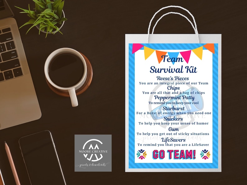 Team Survival Kit Tag | Staff Appreciation Gift Tags | Employee ...