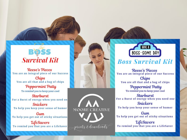 Boss Survival Kit Printable, Boss Gift Tag, Gift for Manager, Bosses ...