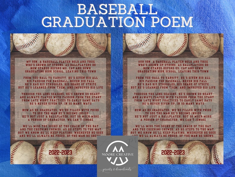 Baseball Team Printable Instant Download B-ball Motivational Memory ...