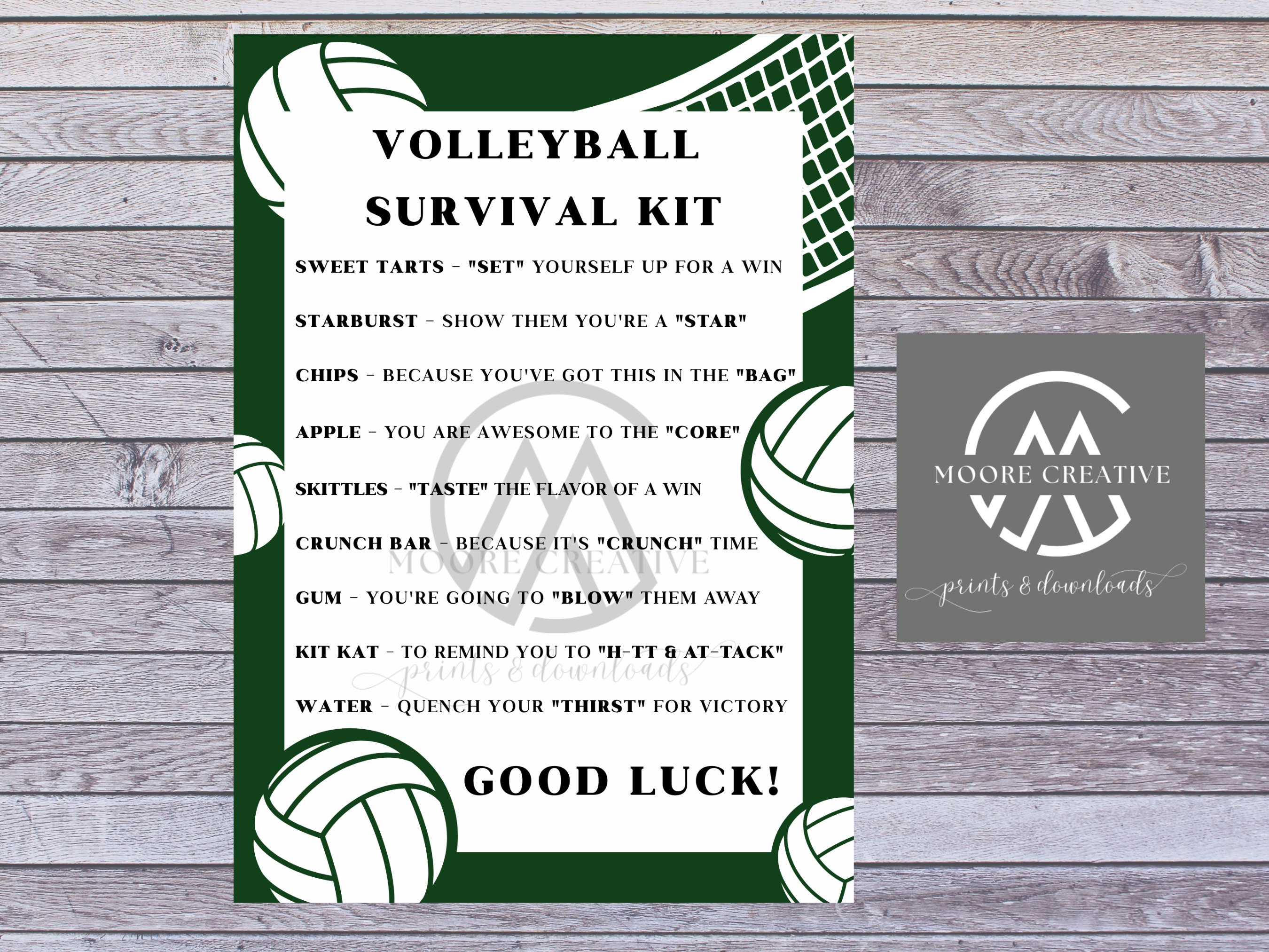 Volleyball Survival Kit Ideas, Volleyball Team Gifts, Survival Kits ...