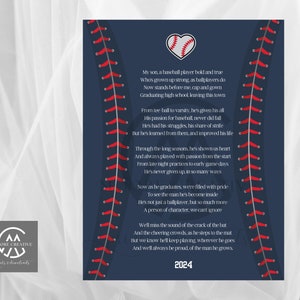 Senior Baseball Gift, Senior Baseball Mom Gift to Son 2025, Custom ...
