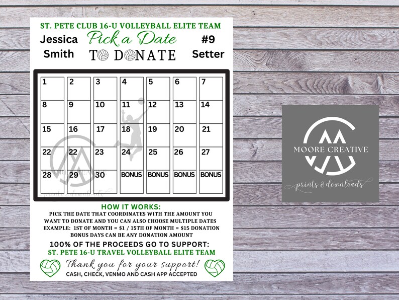EDITABLE Volleyball Template, Editable Volleyball Template, L Pick a ...