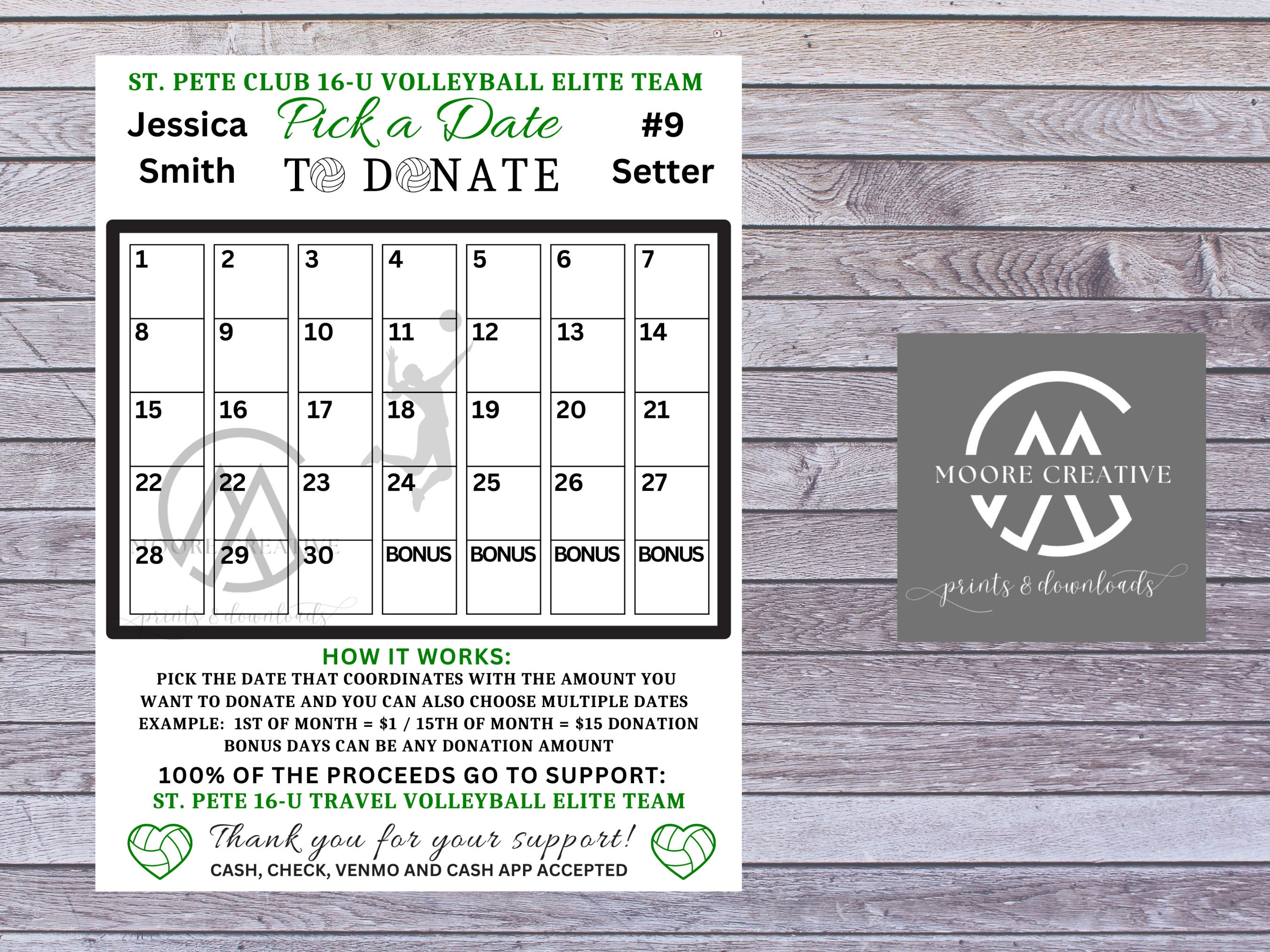 EDITABLE Volleyball Template, Editable Volleyball Template, L Pick a ...