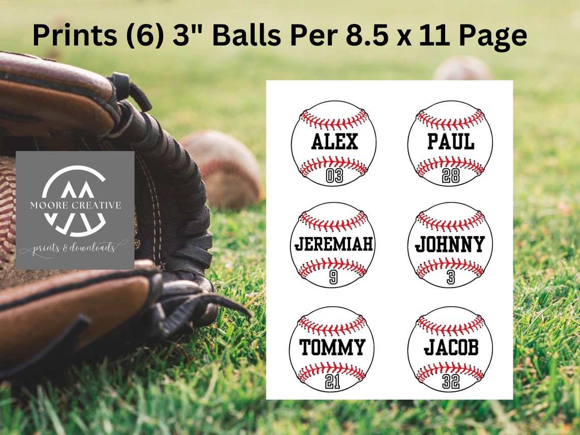 INSTANT DOWNLOAD Baseball 3 Personalized Favor Tags Edit in Canva ...