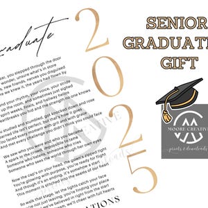 Poetry Graduation Gift, Sentimental High School Graduate Poem Keepsake ...
