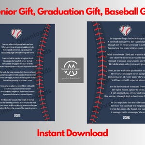 Sentimental Gifts for Graduation Senior Night Baseball Poem Digital ...