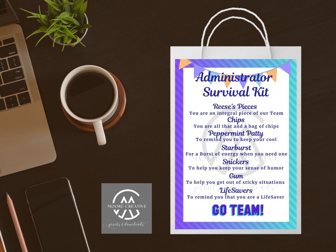 Administrative Assistant Survival Kit Gift Idea, Admin Assistant Gift ...