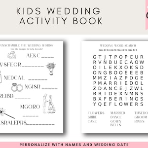 Wedding Activity Book Canva Template, Wedding Day Activity Book ...