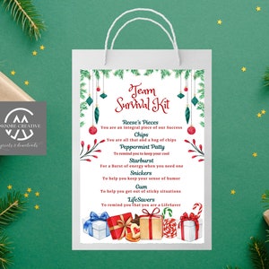 Survival Kit Tag, Holiday Survival Kit, Christmas Survival, Christmas ...