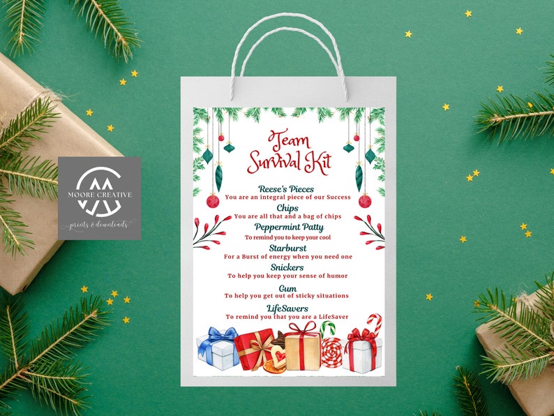 Survival Kit Tag, Holiday Survival Kit, Christmas Survival, Christmas ...