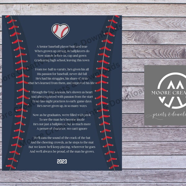 Baseball Dirt Poem - Etsy