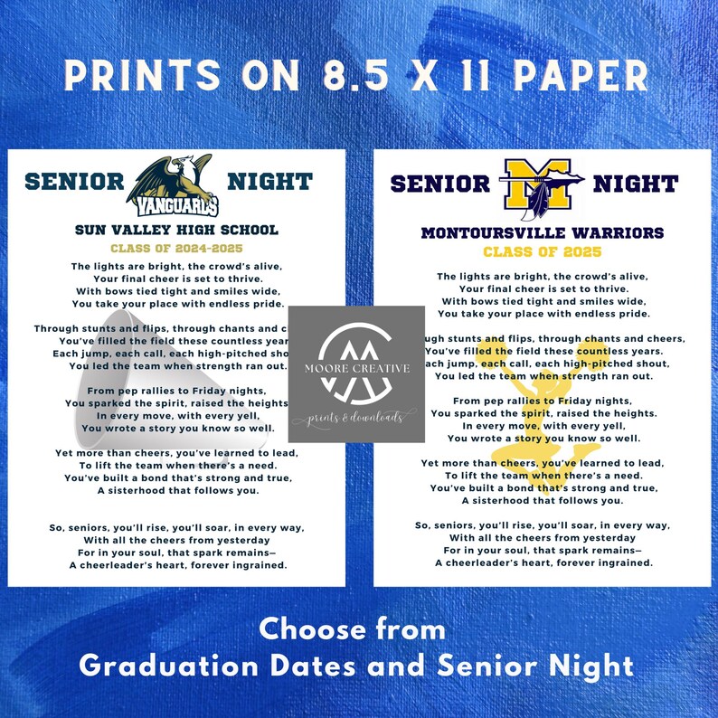 Cheerleader Poem Cheer Team Gift Senior Cheerleader Cheerleading Poem ...