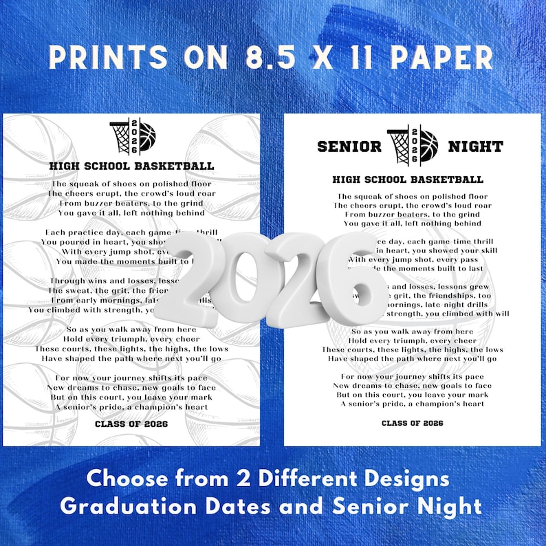 Basketball Senior Night Gifts Girls Basketball Senior Night Ideas Boys ...