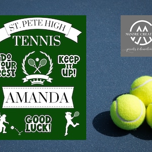 Tennis Signs Team Spirit Tournament Decoration Hotel Sign Personalized ...