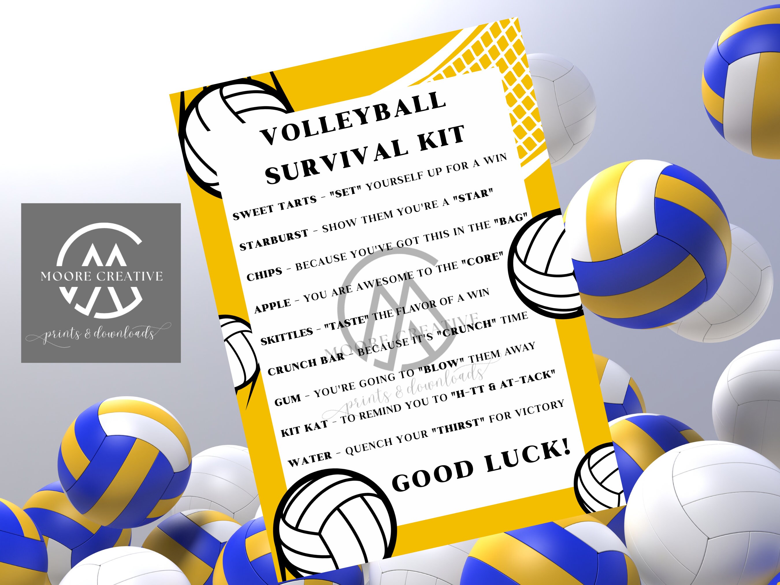 Volleyball Survival Kit Ideas, Volleyball Team Gifts, Survival Kits ...