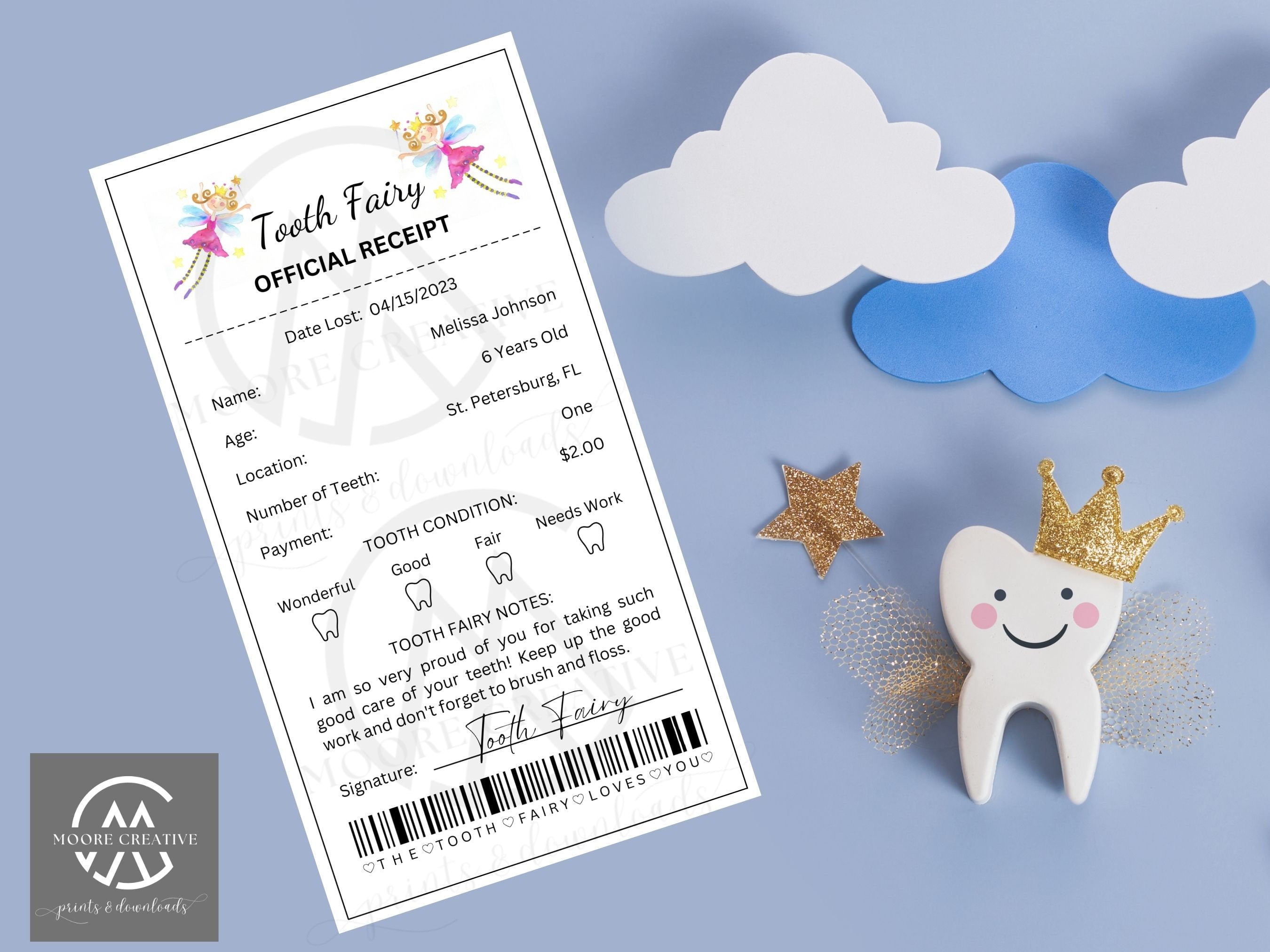 Editable Tooth Fairy Letter Tooth Fairy Note Tooth Fairy - Etsy Australia