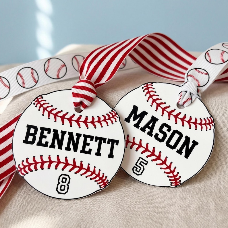 Baseball Team Gift Tags Editable Baseball Bag Tag Template Printable ...
