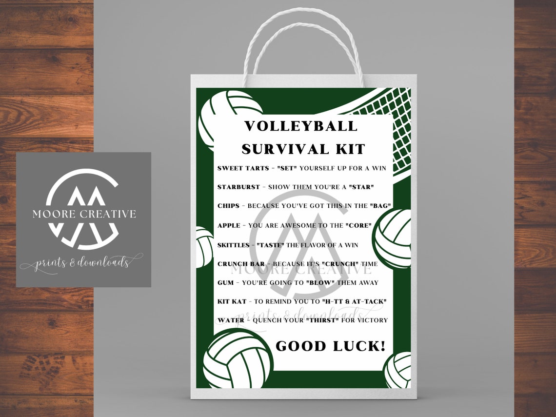 Volleyball Survival Kit Ideas, Volleyball Team Gifts, Survival Kits ...