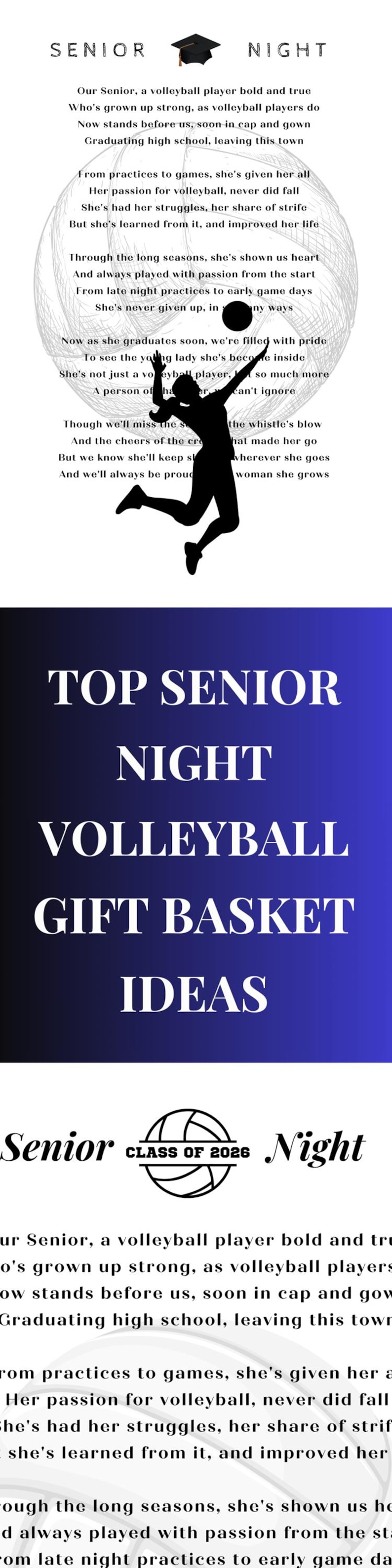 Senior Night Volleyball Team Printable Instant Download Volleyball Poem ...