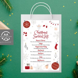 Christmas Survival Kit Label | Team Survival Kit | Holiday Survival Kit ...