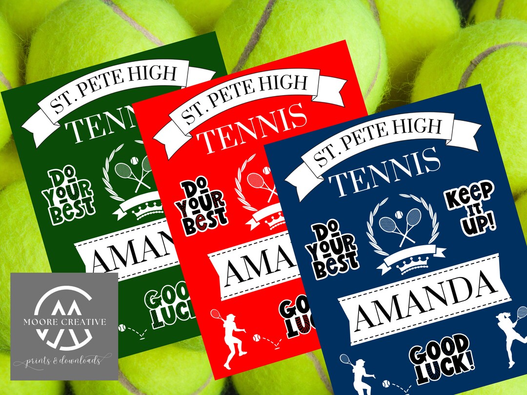 Tennis Signs Team Spirit Tournament Decoration Hotel Sign Personalized ...