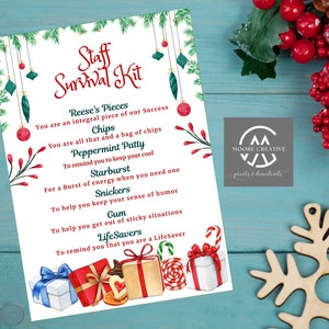 Survival Kit Tag, Holiday Survival Kit, Christmas Survival, Christmas ...