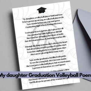 Volleyball Team Printable | Instant Download | Volleyball | Poem | Sign ...