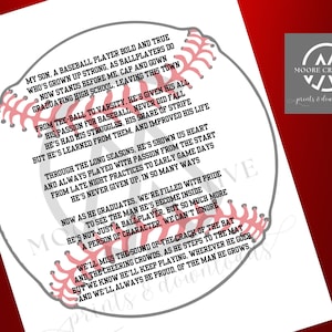 Baseball Graduation Gift Ideas | Senior Baseball Gifts | Print at Home ...